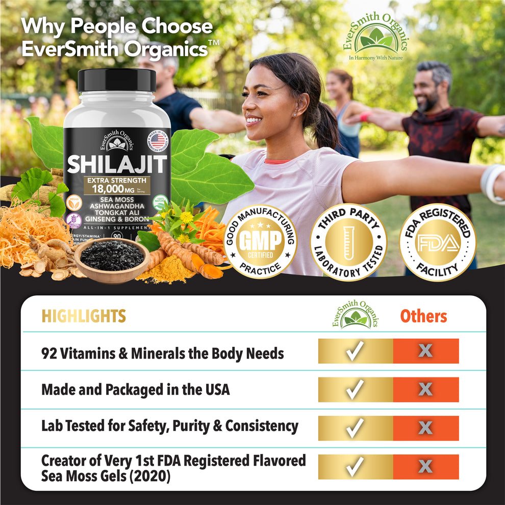Sea Moss & Shilajit Capsules | EverSmith Organics