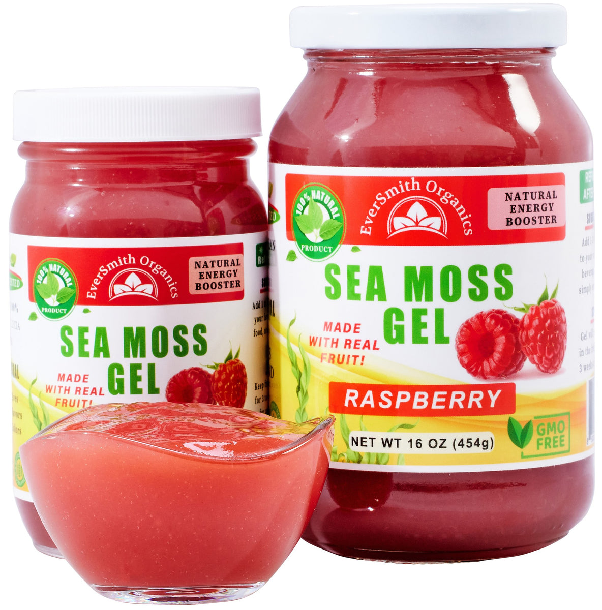 Organic Sea Moss Gel | Raspberry | 9 FLAVORS | Irish Sea Moss Gel ...