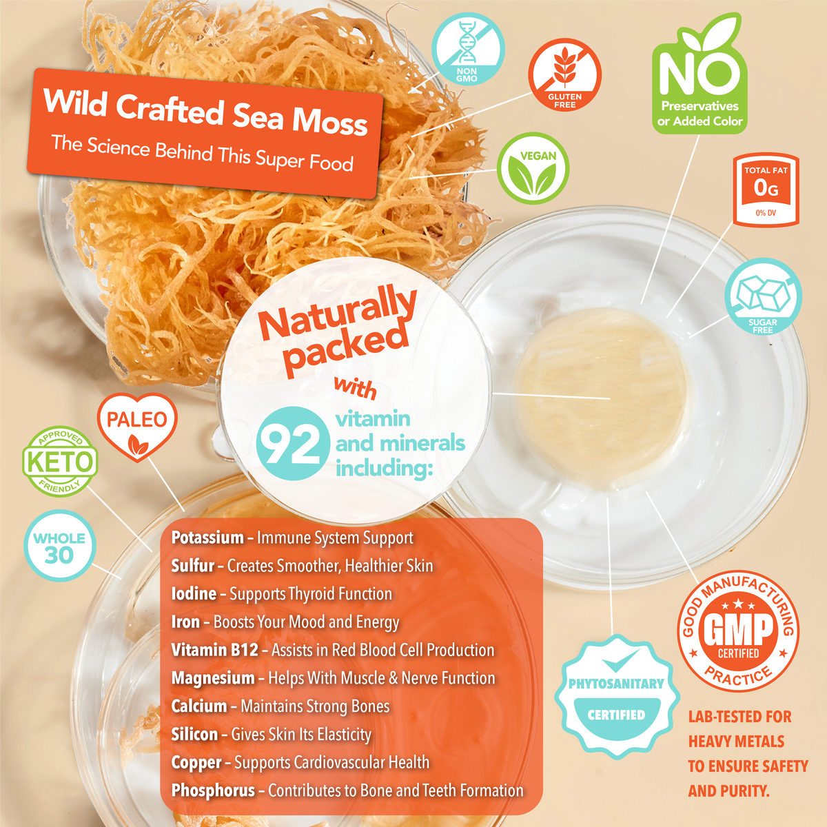 Wildcrafted Sea Moss | Golden Sea Moss Gel | EverSmith Organics | Raw ...